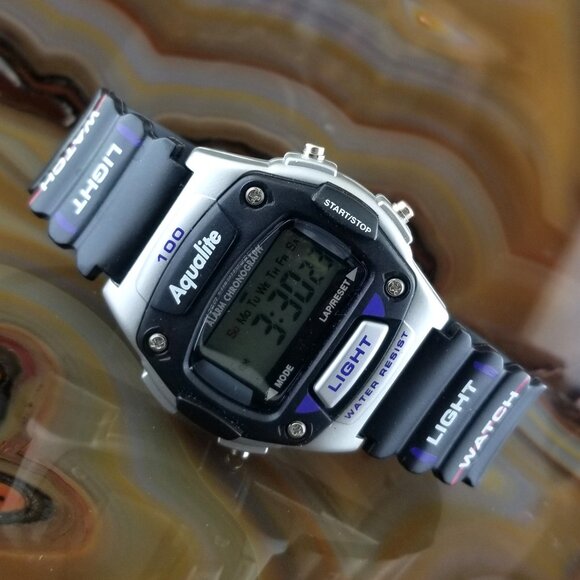 Aqualite | Accessories | New Vintage Mens Aqualite Digital Alarm ...